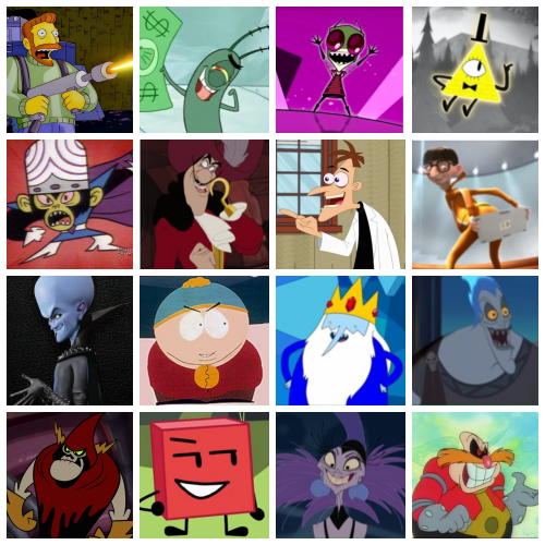 Create a ULTIMATE CARTOON VILLAINS Tier List - TierMaker