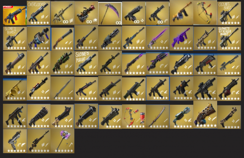 Create a All Fortnite Mythic Weapons (Updated 11-7-23) Tier List ...