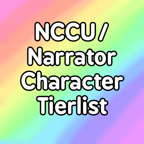 Create a NCCU/Narrator Character Tierlist Tier List - TierMaker