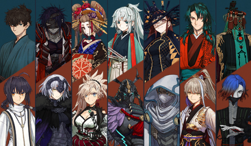 Create a Fate Samurai Remnant Masters and servants (dlc included) Tier ...