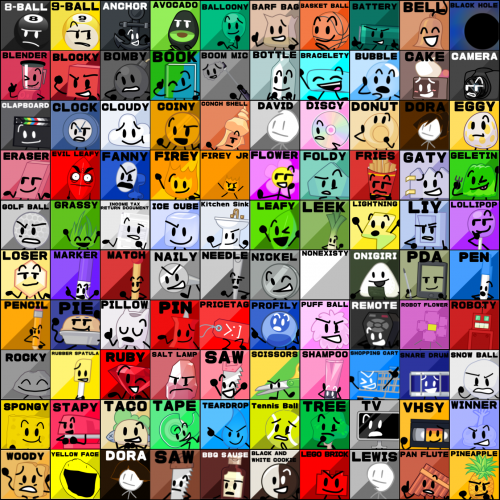 Create a BFDI-TPOT characters Tier List - TierMaker