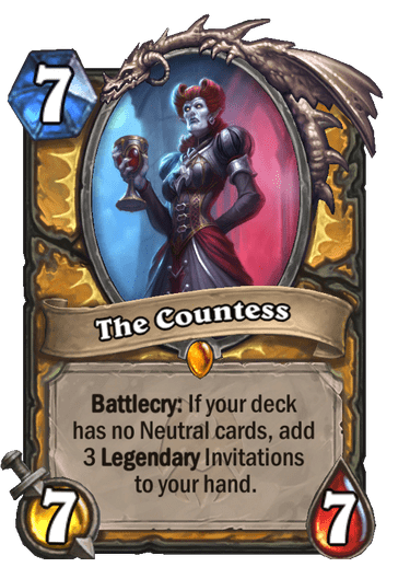 Hearthstone - The Countess (Legendaries ) Tier List (Community Rankings ...