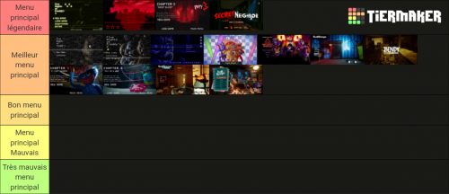 Create a Main Menu Tier List - TierMaker