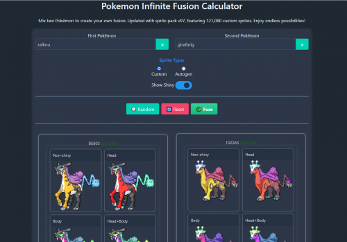 Pokemon Infinite Fusion Calculator Tier List (Community Rankings ...