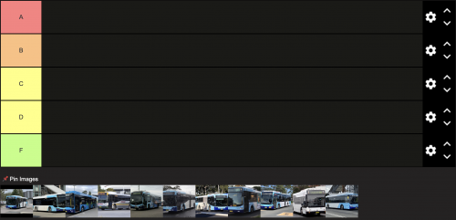 Create a sydney bus bodies Tier List - TierMaker