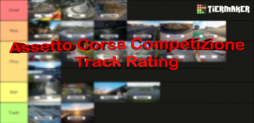 Create a Assetto Corsa Competizione Tracks 2024 Tier List - TierMaker