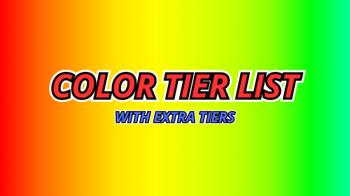 Create a color Tier List - TierMaker