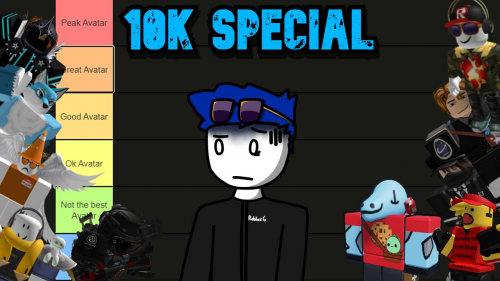 Create a Guest's 10k Subscriber Special Roblox Avatar Tier List - TierMaker