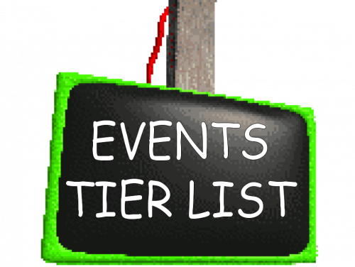 Create a Baldi's Basics Plus Events Tier List - TierMaker