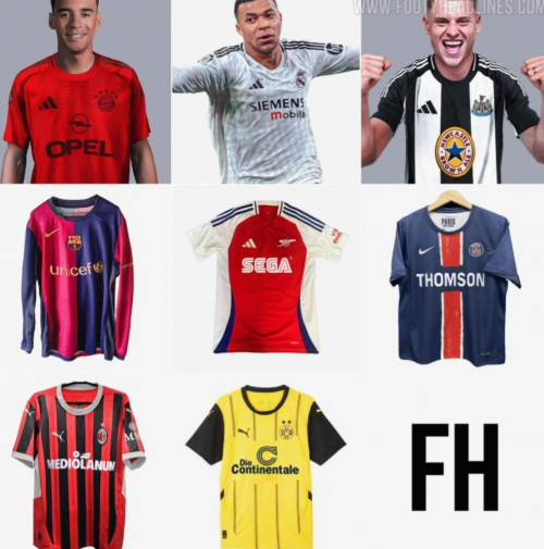 Create a Football home kits 24/25 Tier List - TierMaker
