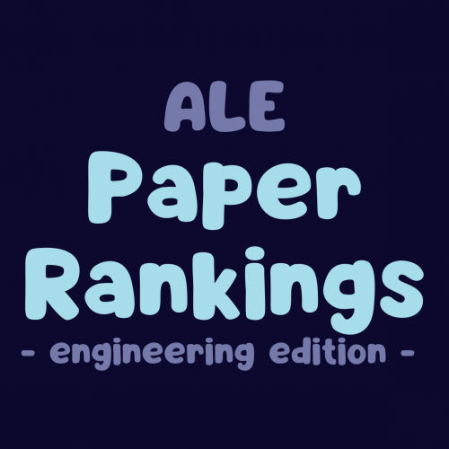 Create a ALE Paper Ranking - engineering edition - Tier List - TierMaker