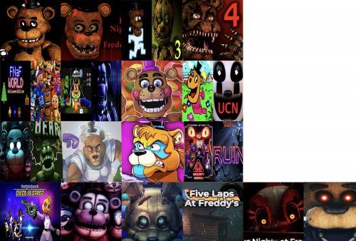 Create a Every fnaf game Tier List - TierMaker