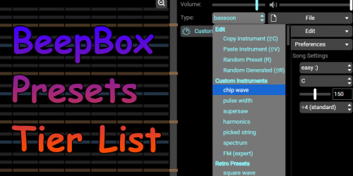 Create a BeepBox Presets Tier List - TierMaker