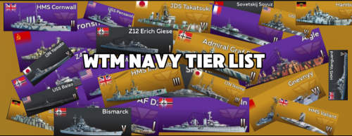 Create a War Thunder Mobile Navy Tier List - TierMaker