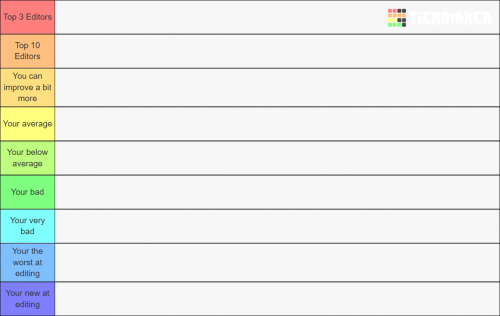 Create a Editors Tier List - TierMaker