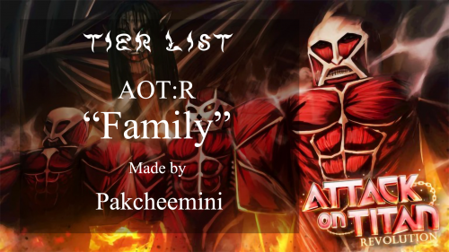 Attack on Titan: Revolution (AOTR) [Family] Update 3.0 Tier List ...