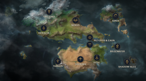 Create a The nation's of the Runeterra map: ranked Tier List - TierMaker