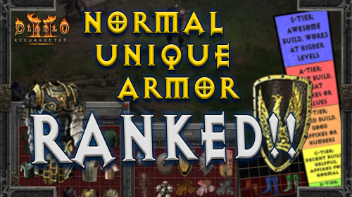 Create a Diablo II: Rank ALL Normal Unique Armor! Tier List - TierMaker