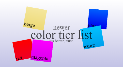 Create a color Tier List - TierMaker