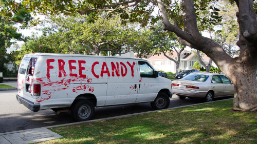 Create a Forsaken Characters likely hood to use the 'Free Candy' Van ...