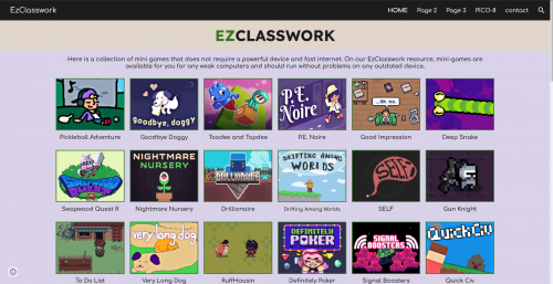 Create a EzClasswork Minigames Pages1 Tier List - TierMaker