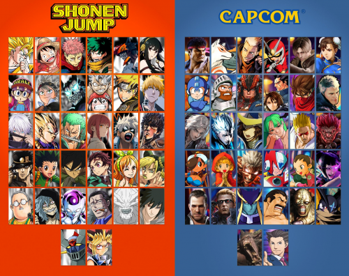 Create a Meddadius' Shonen Jump VS Capcom Tier List - TierMaker