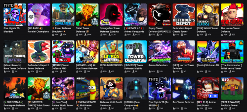 Create a Roblox TD games Tier List - TierMaker