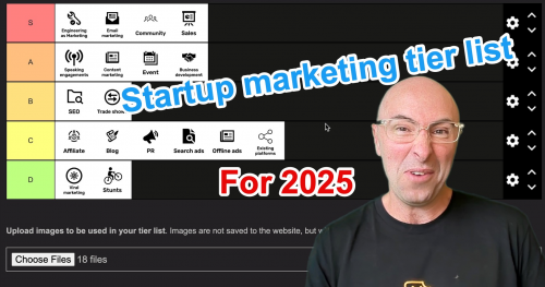 Create a Growth marketing channels for startups in 2025 Tier List ...