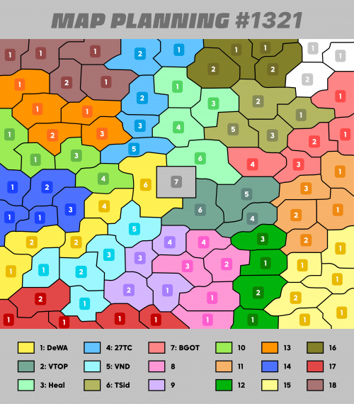 Create a MAP PLANNING #1321 PUBLIC RANKING #10 - #17 Tier List - TierMaker