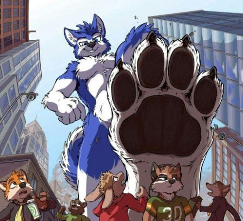 Create a World cities where giant (macro) furries can destroy & crush ...