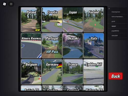 Create a Roblox rally racing maps Tier List - TierMaker