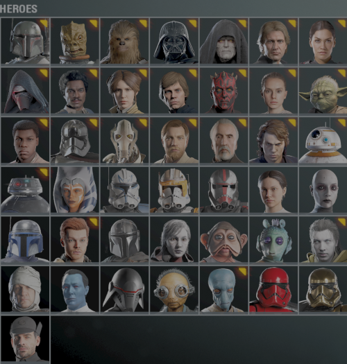 Create a Battlefront 2 and Battlefront+ Heroes Tier List - TierMaker