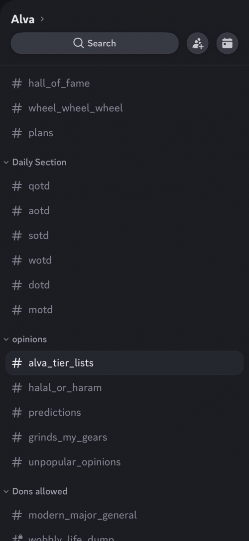 Create a Alva Channels Tier List - TierMaker