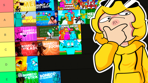 Create a MEL - RANKING MÚSICA DA TURMA DO PROBLEMS Tier List - TierMaker