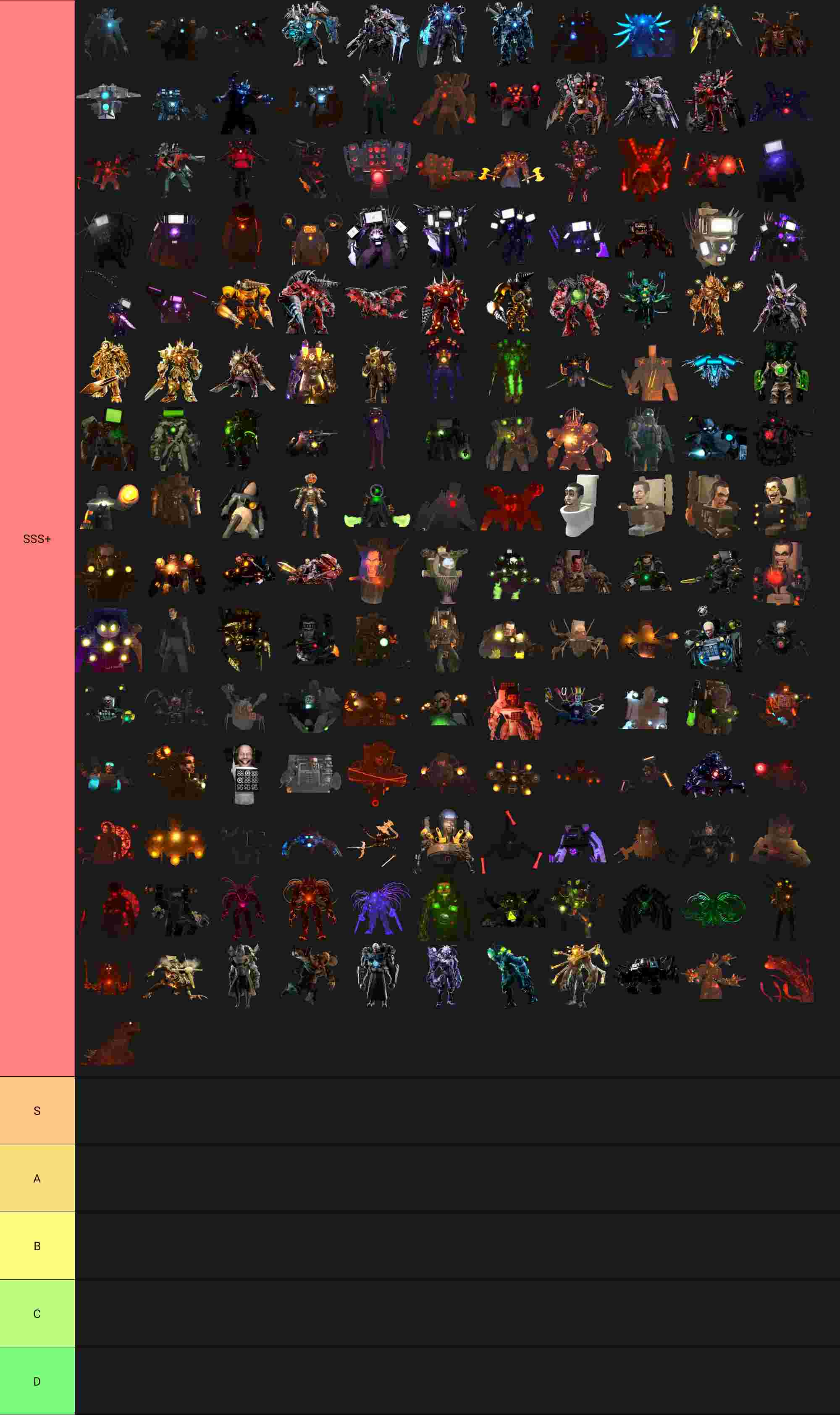 Skibidi toilet titans/semi-titans Tier List (Community Rankings ...