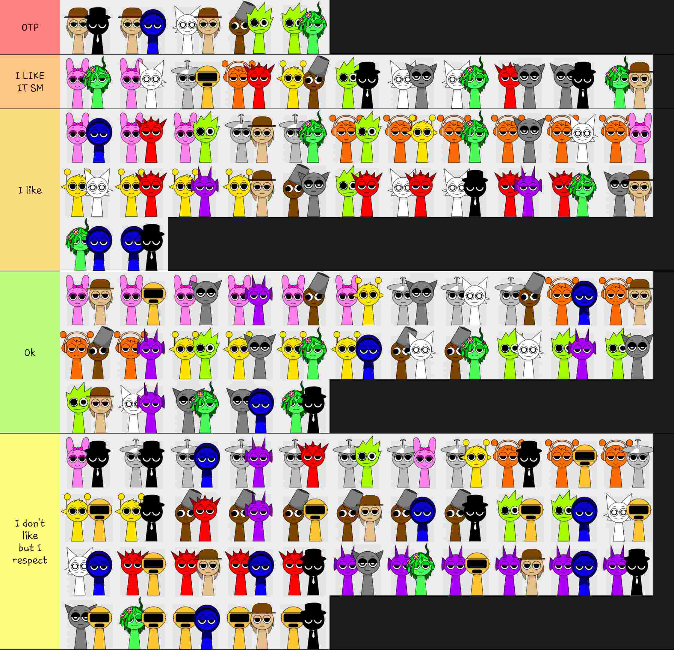 Sprunki Ship Tierlist Tier List (Community Rankings) - TierMaker