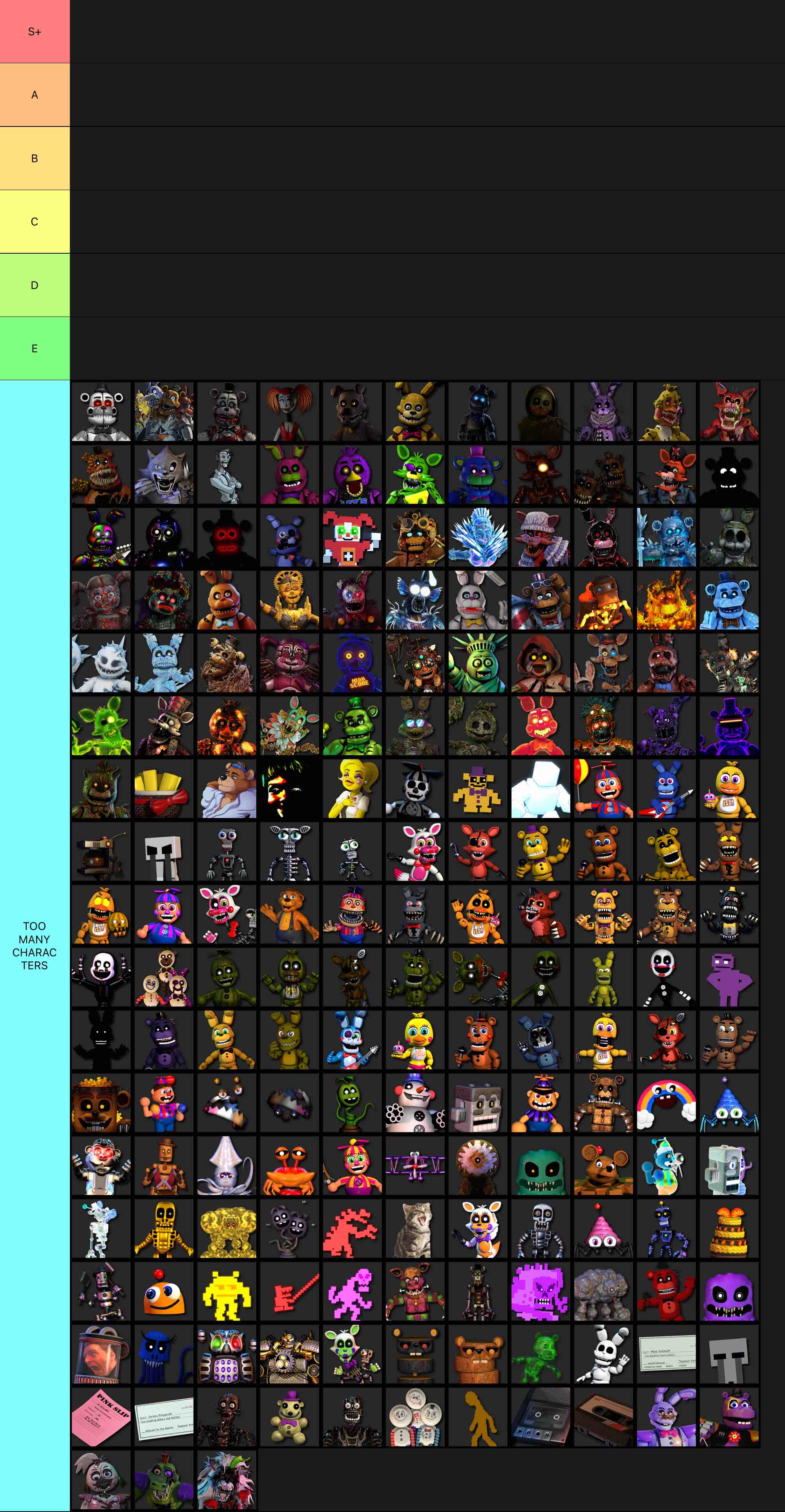 Ultimate FNAF Tier List (Community Rankings) - TierMaker