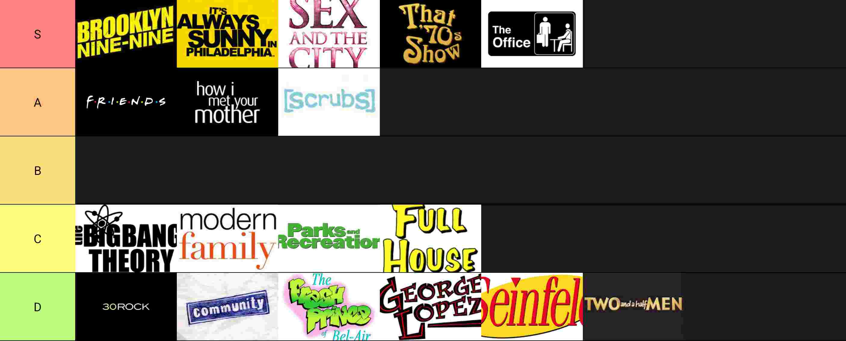 Sitcoms Tier List (Community Rankings) - TierMaker