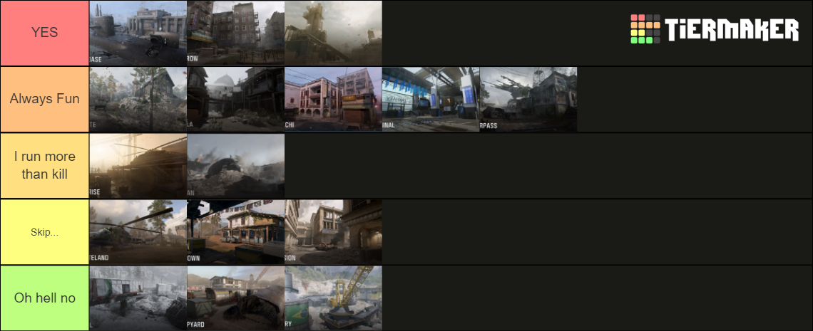 MW3 Map Tier List (Community Rankings) - TierMaker