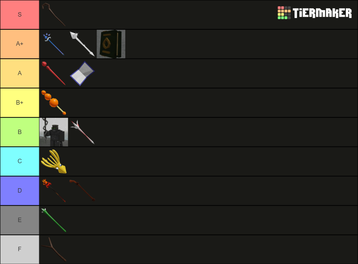 Pilgrammed mage weapons Tier List (Community Rankings) - TierMaker