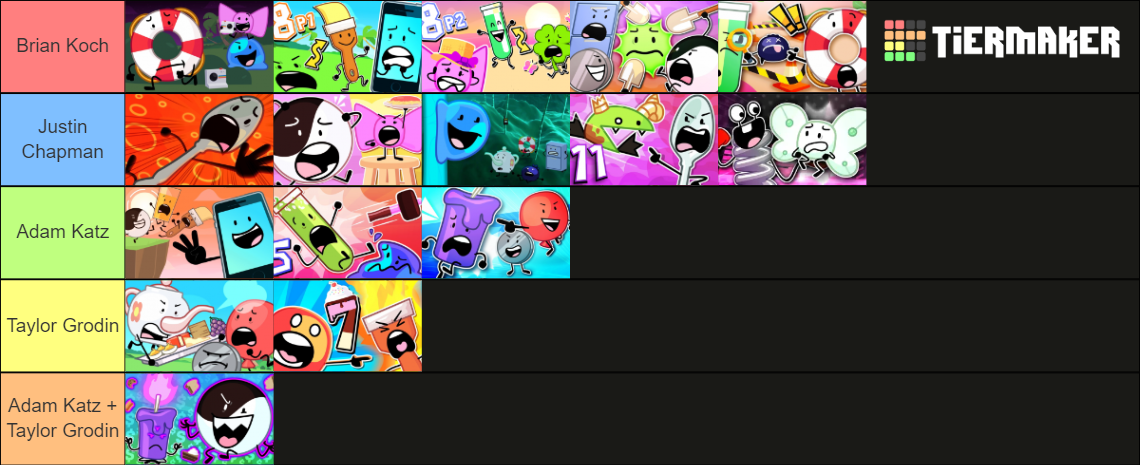 Inanimate Insanity Season 1-4 + Remaster All Eps; As of IIR5 Tier List ...