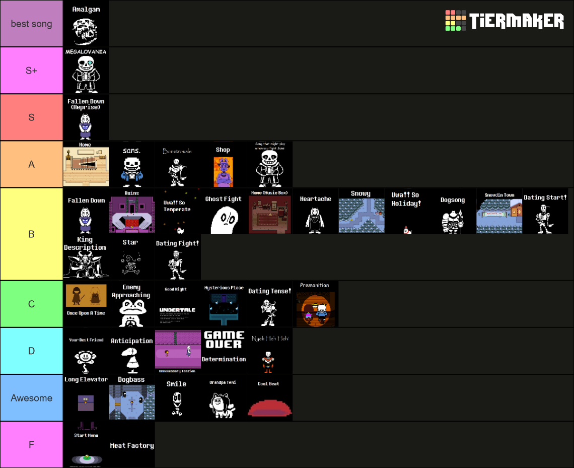 Every Single Undertale Song Tier List (Community Rankings) - TierMaker