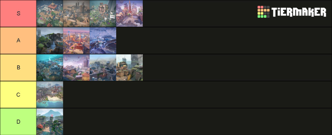 All VALORANT maps (November 2023, includes TDM maps) Tier List ...