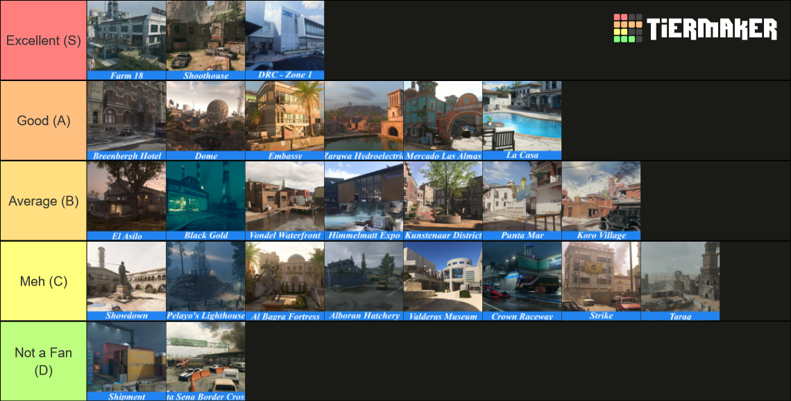 Modern Warfare 2 (2022) - All 6v6 Maps (Season 6) Tier List (Community ...
