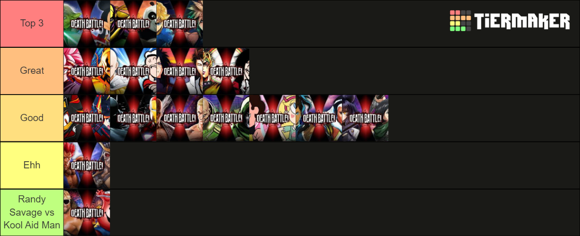 DEATH BATTLE Season 8 Tier List (Community Rankings) - TierMaker