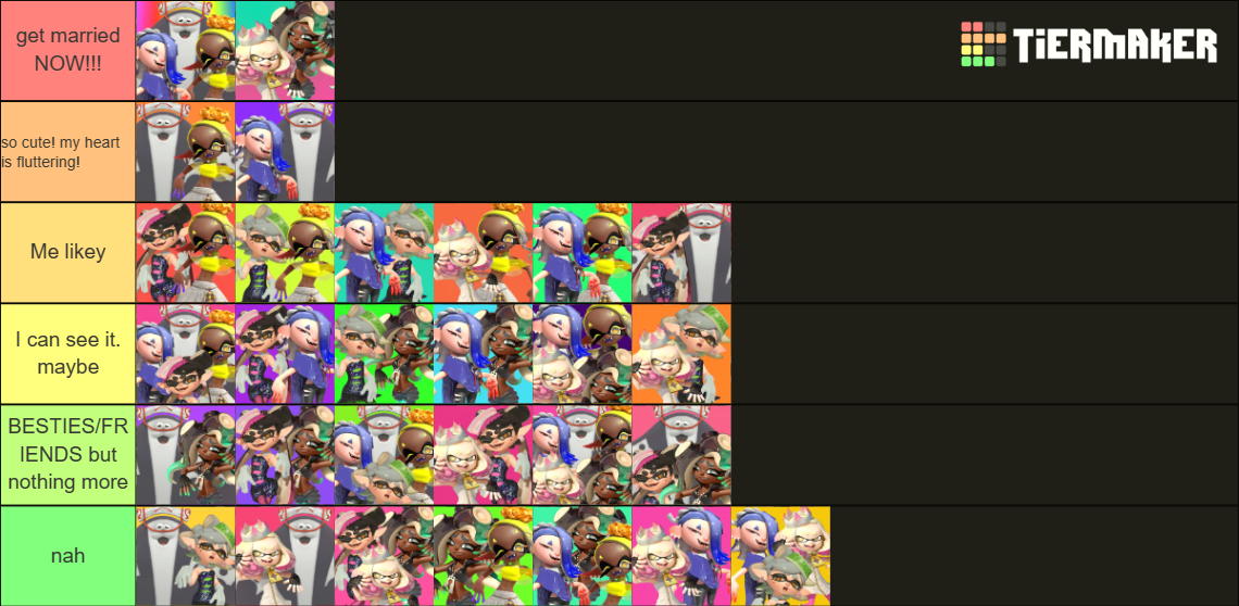 Splatoon Idol ships Tier List (Community Rankings) - TierMaker