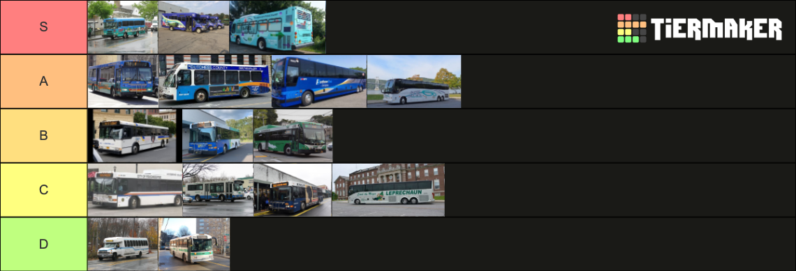 Hudson Valley Bus Designs Tier List (Community Rankings) - TierMaker