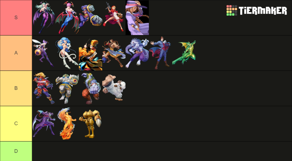 All Darkstalkers Characters Tier List (Community Rankings) - TierMaker
