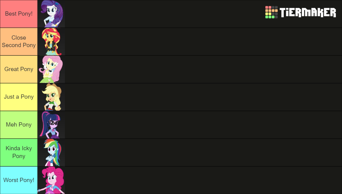 Best to Worst of MLP Equestria Girls main 7 Tier List (Community ...