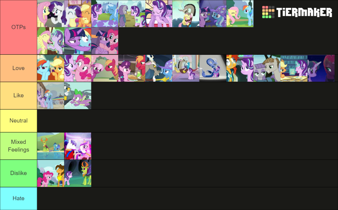 MLP Ships Tier List (Community Rankings) - TierMaker